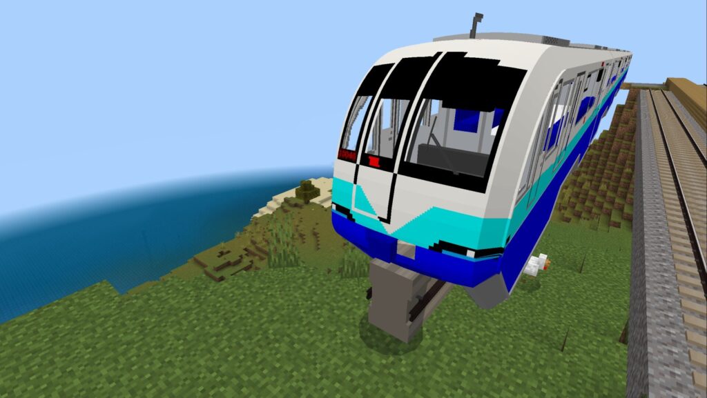 [配布予告]MTC2以降対応東京モノレール羽田空港線10000形60周年100形復刻塗装風車両 | クラフターズコロニー -マイクラの配布サイト-